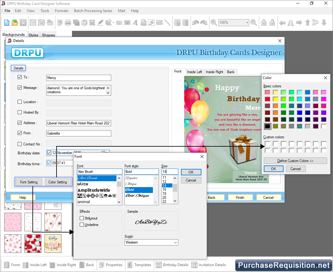 Birthday card design software create happy funny birth day cards