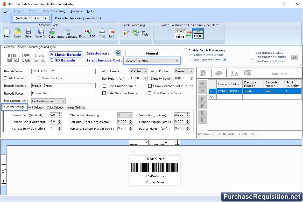 Pharmacy barcode software create healthcare barcodes label coupons