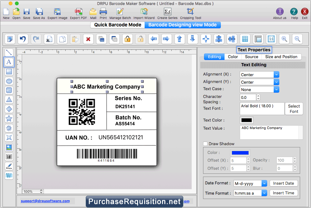 Apple Mac barcode generator software generate 2D barcodes image tags coupon