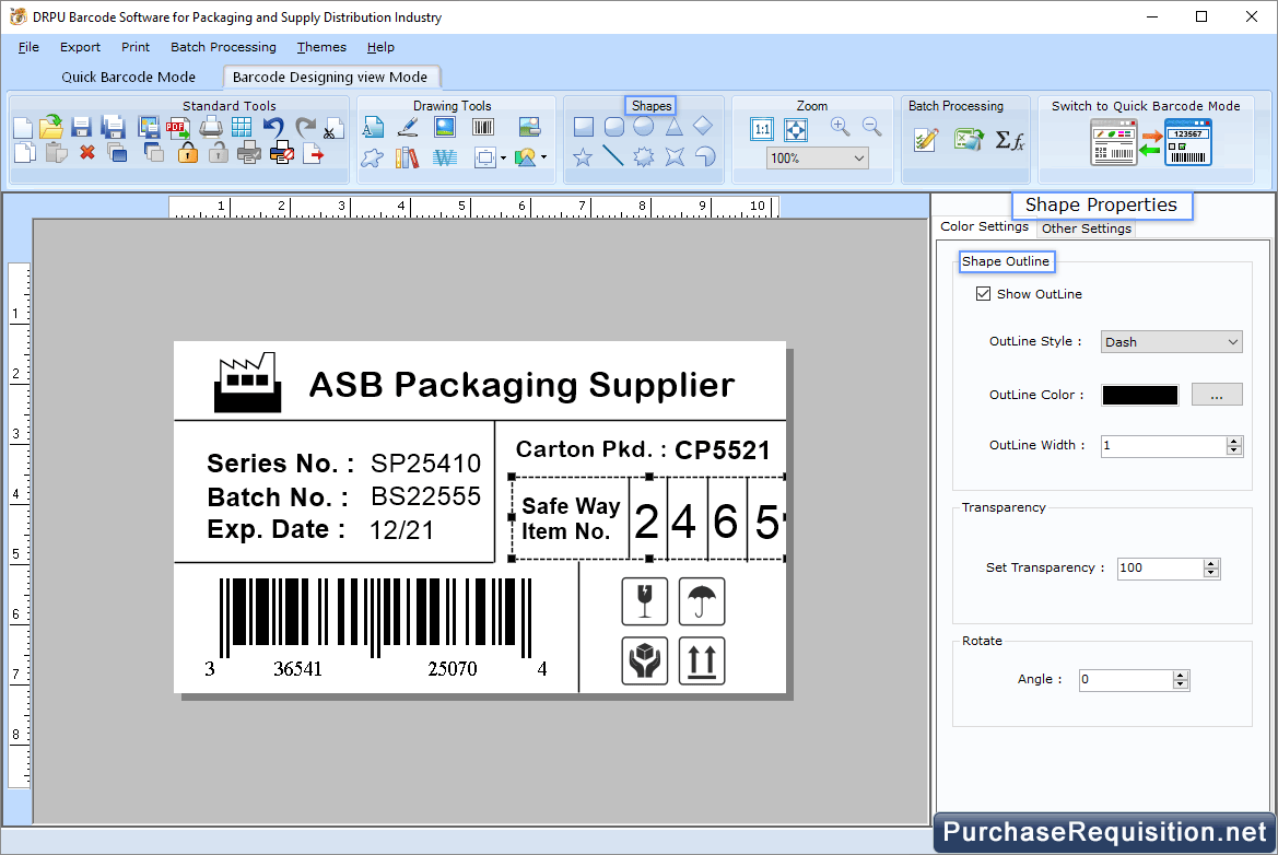 Industrial packaging barcode software creates distribution industry ...