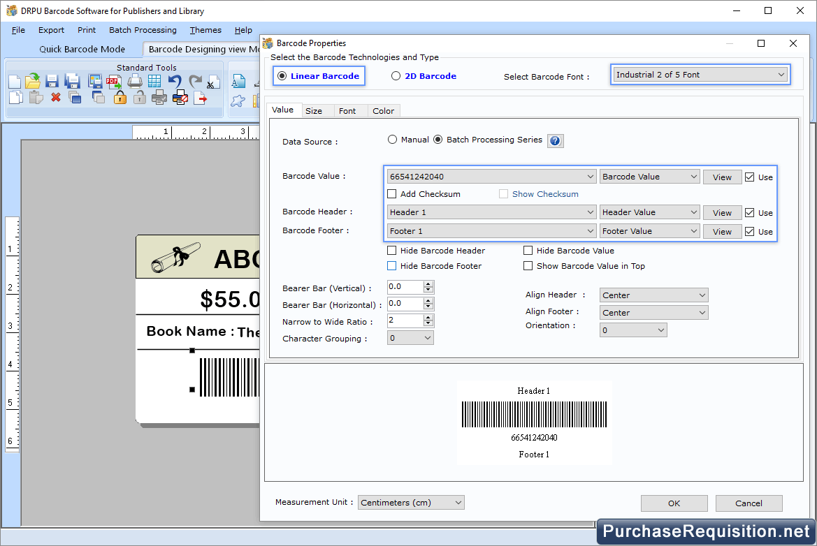 Publisher barcode generator software create book barcodes labels tag