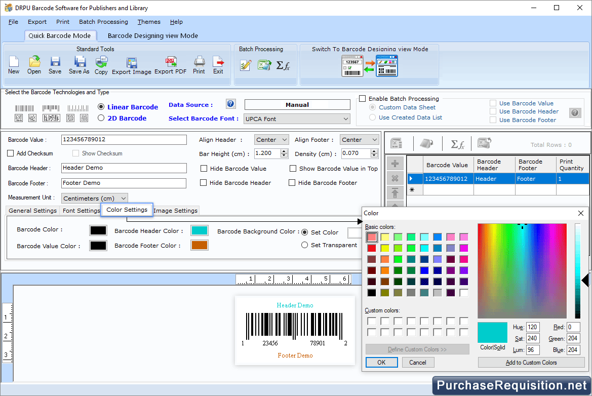 Publisher barcode generator software create book barcodes labels tag