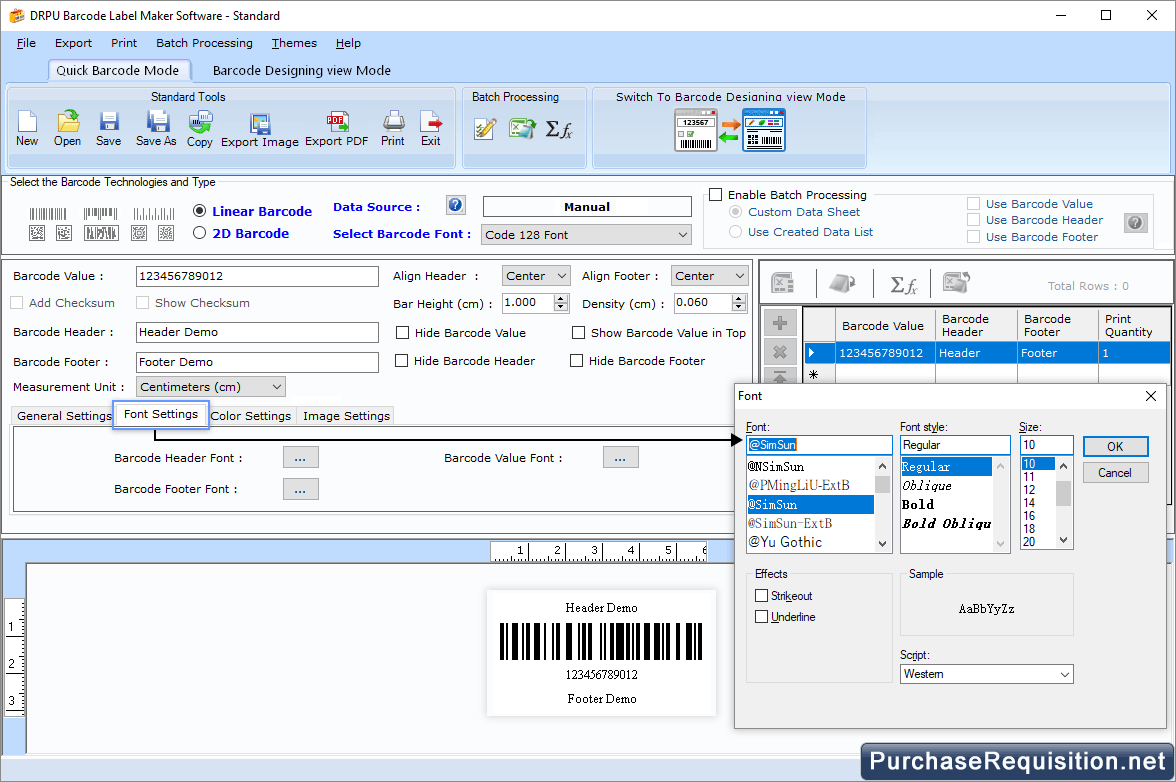 Barcode label creator software generate 2D barcodes image labels tags